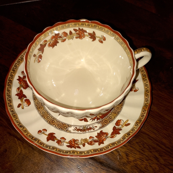 Spode | Kitchen | Spode Copeland Indian Tree Orange Rust Tea Cup Saucer ...